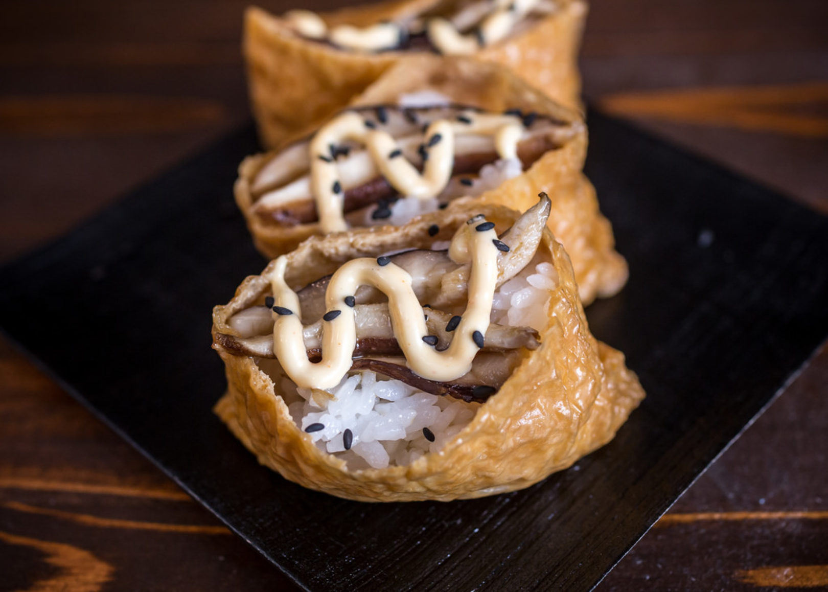 Spicy Mushroom Inari – Sushi Day