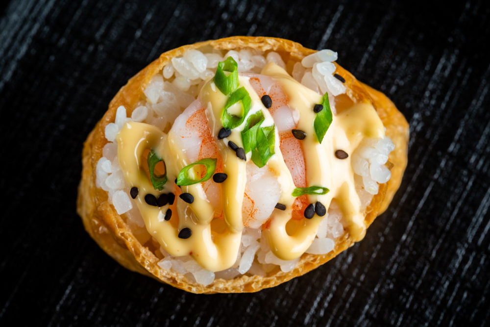 Spicy Shrimp Inari Sushi – Sushi Day